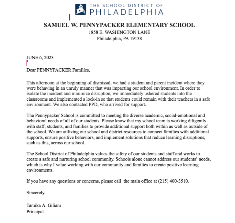 Samuel Pennypacker School – The School District of Philadelphia